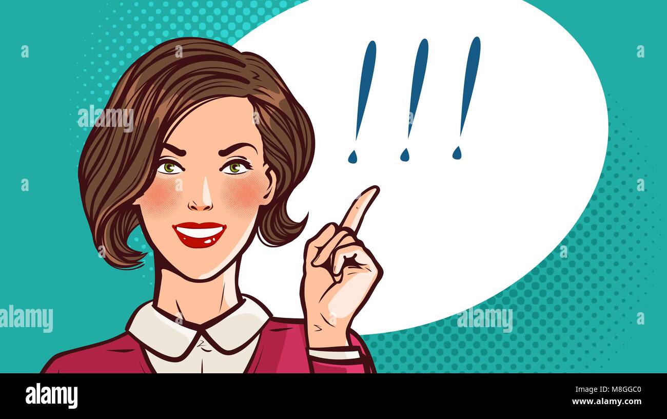 Cartoon woman smiling bubble High Resolution Stock Photography and ...