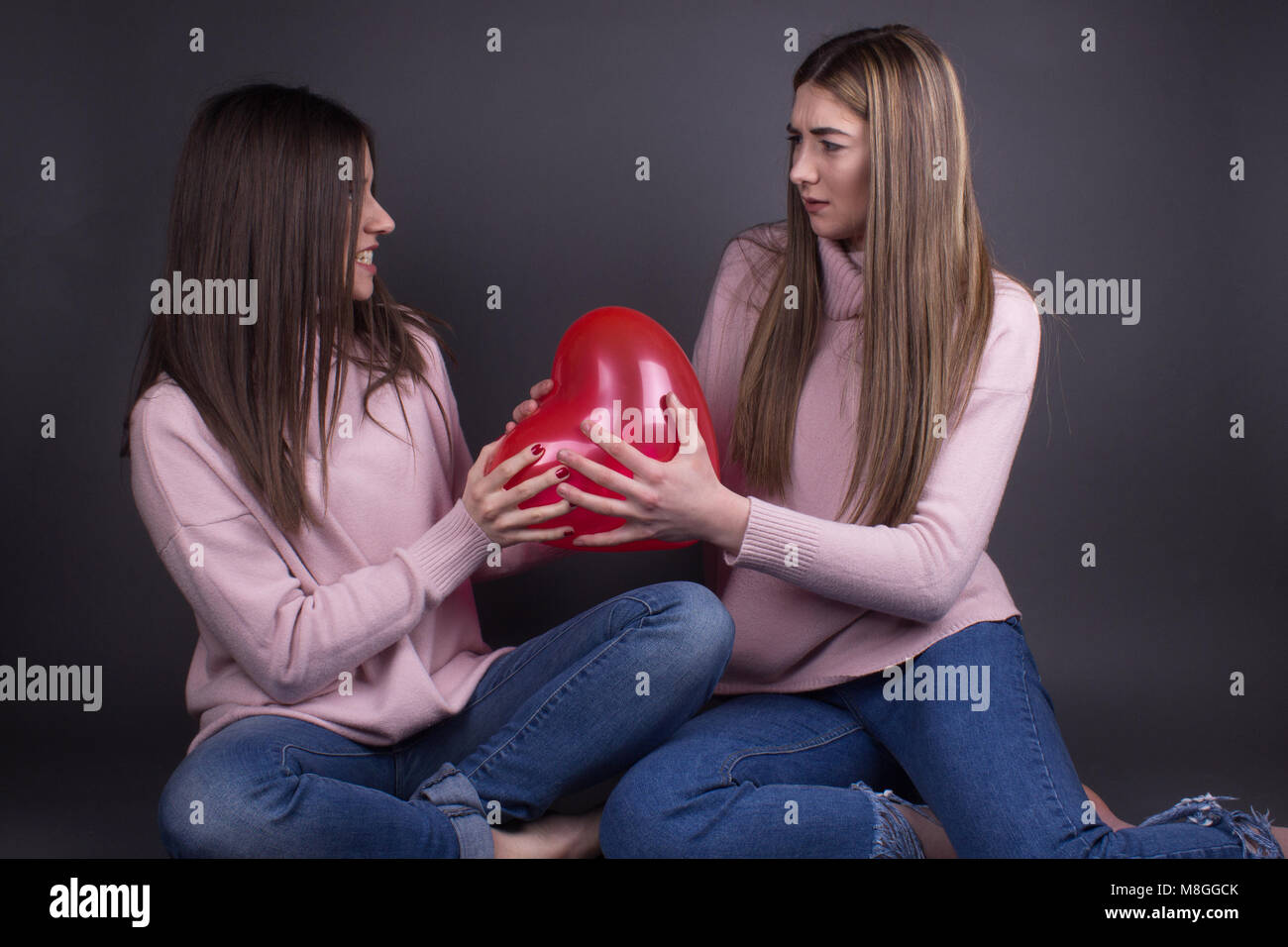 friends heart anger isolated Stock Photo - Alamy