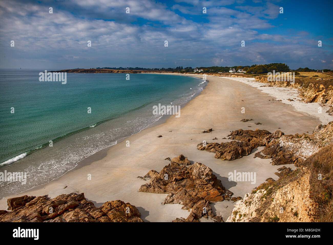 Sandy and rocky Beach Bretagne France Stock Photo - Alamy