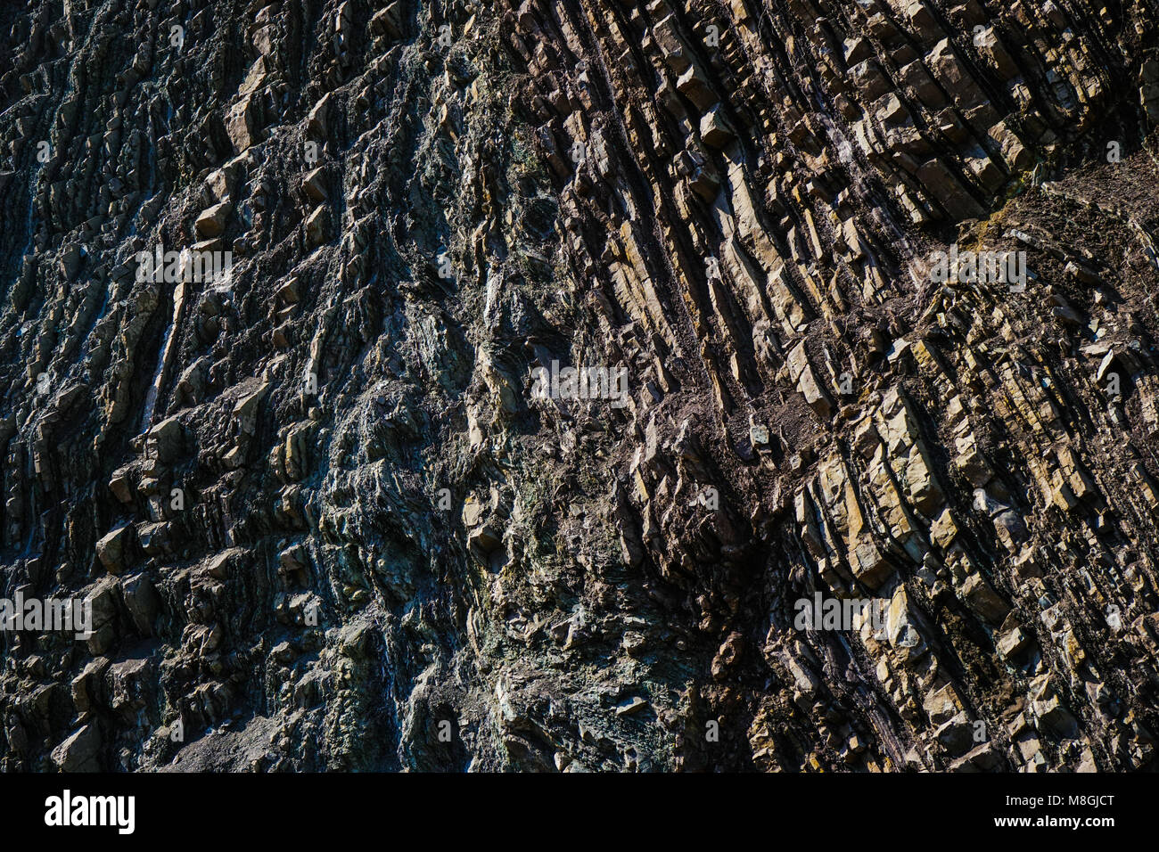 Natural sandstone close up texture on sunlight with copy space Stock ...