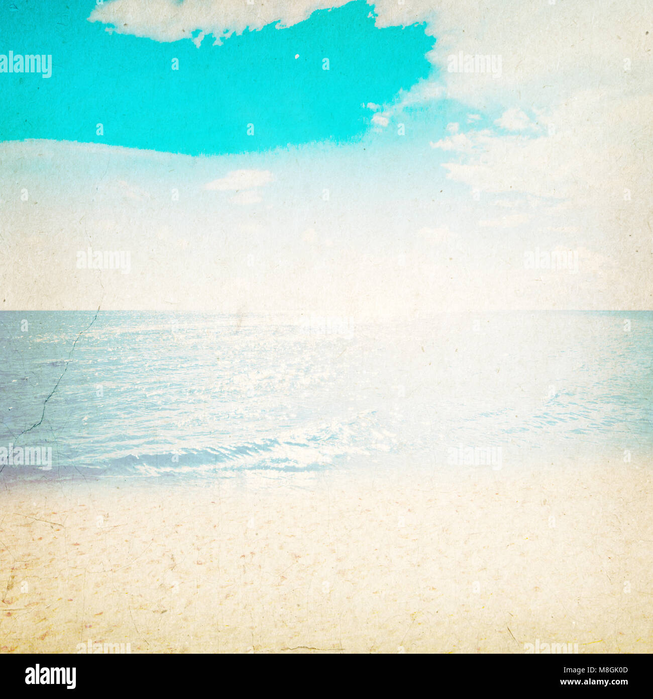 Tropical vintage beach landscape Stock Photo - Alamy