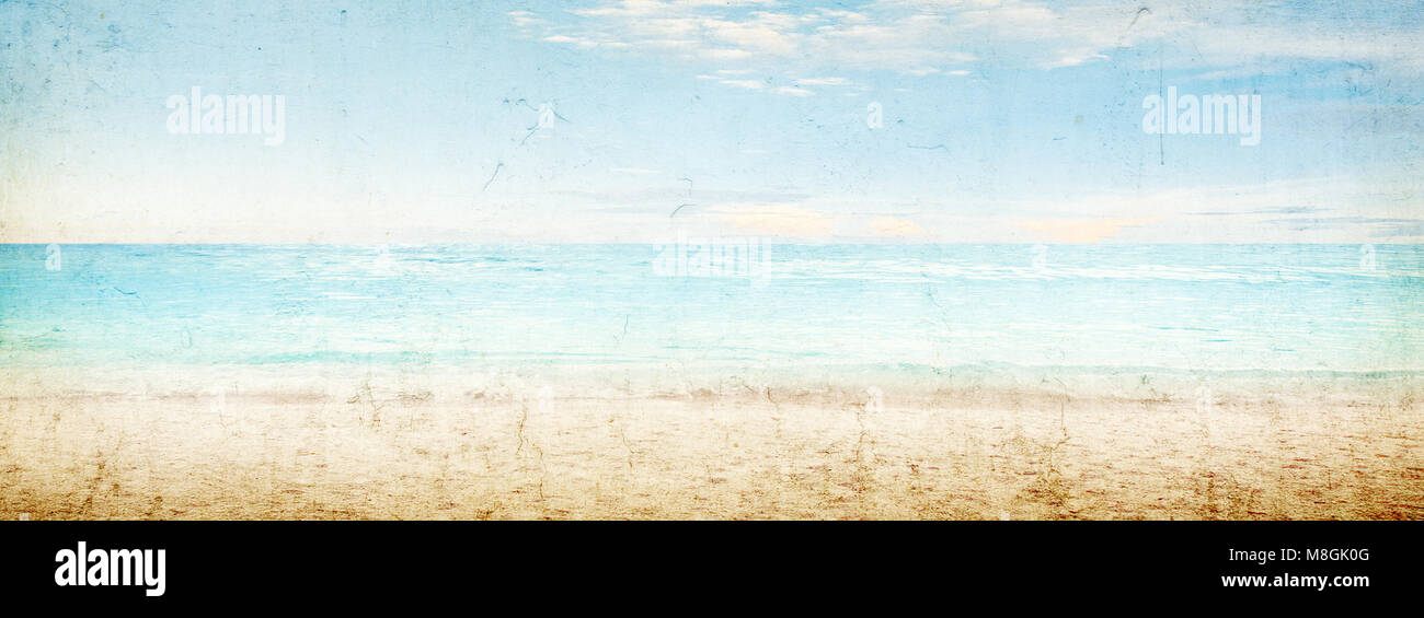 Tropical vintage beach landscape Stock Photo - Alamy