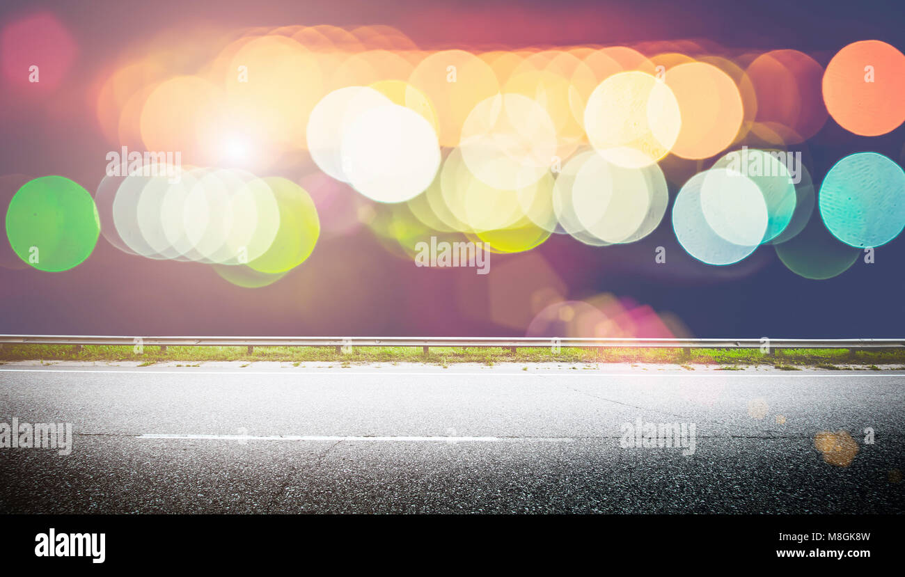 City lights road night background Stock Photo - Alamy