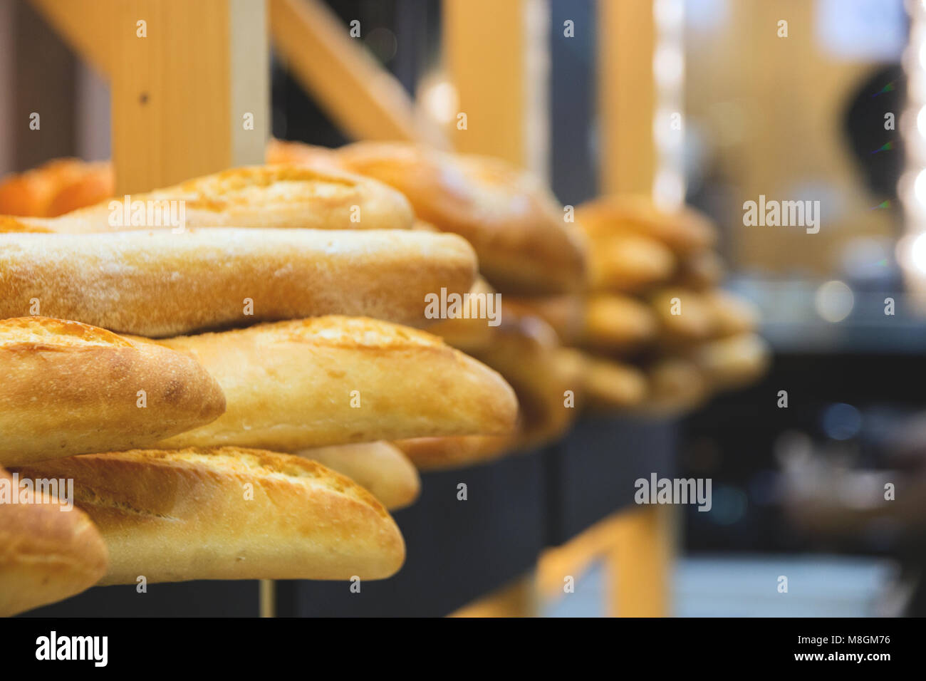 Collection with bakery products round bread hi-res stock photography ...