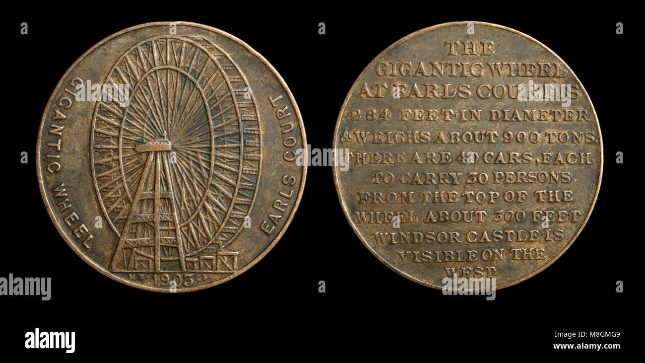 The Great Wheel Medallion 1902 Stock Photo - Alamy