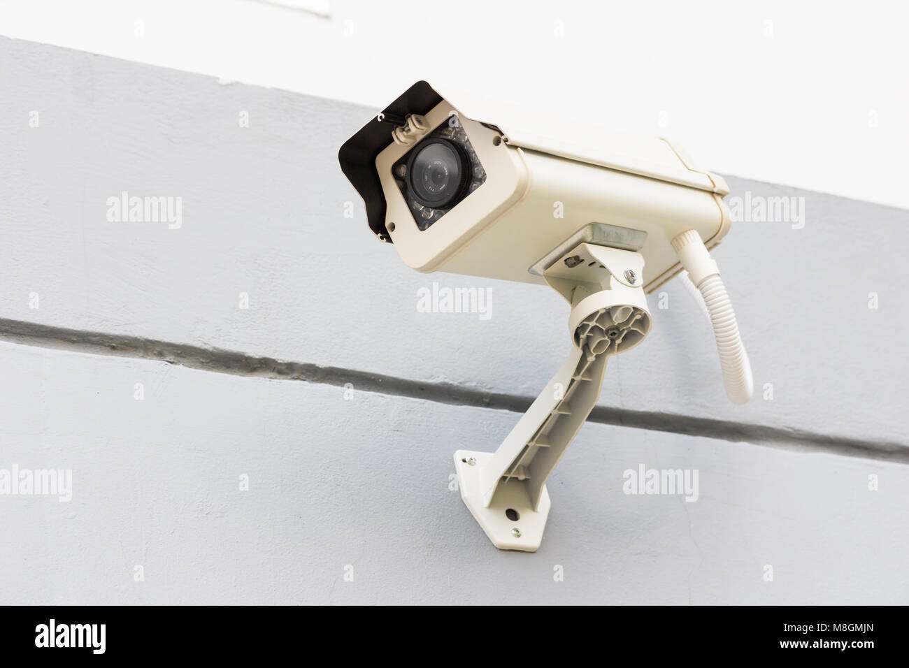 CCTV security camera on the front of building Stock Photo - Alamy