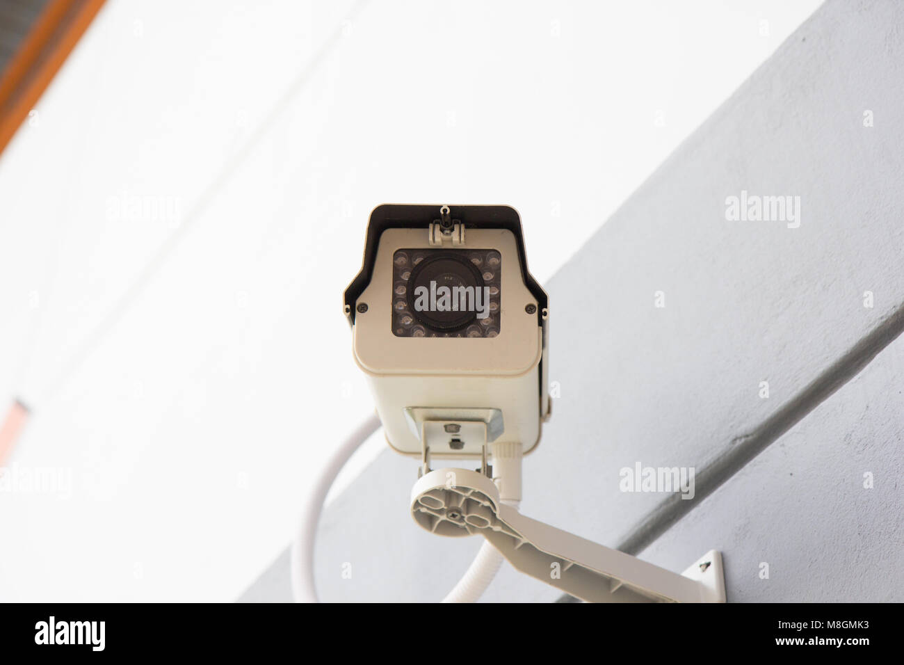CCTV security camera on the front of building Stock Photo - Alamy