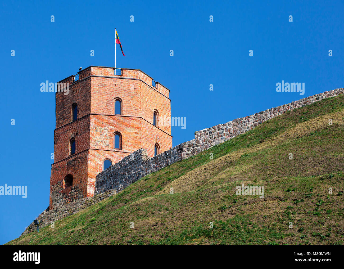 Tower of Gediminas, symbol of Vilnius, capital of Lithuania Stock Photo ...