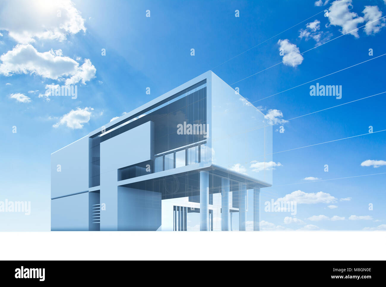 Architecture project 3d rendering Stock Photo - Alamy