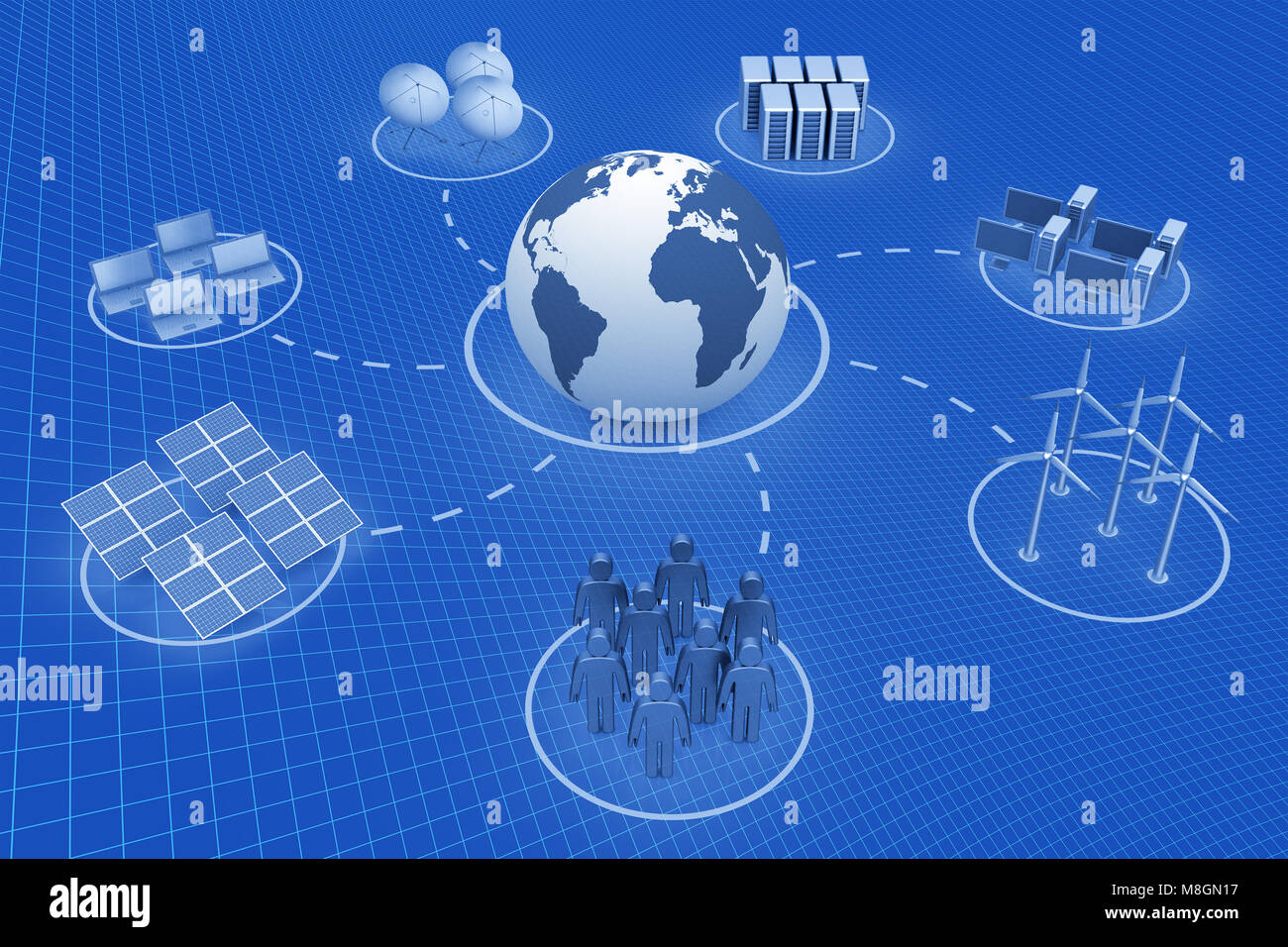 Global communication graphic background 3d rendering Stock Photo - Alamy