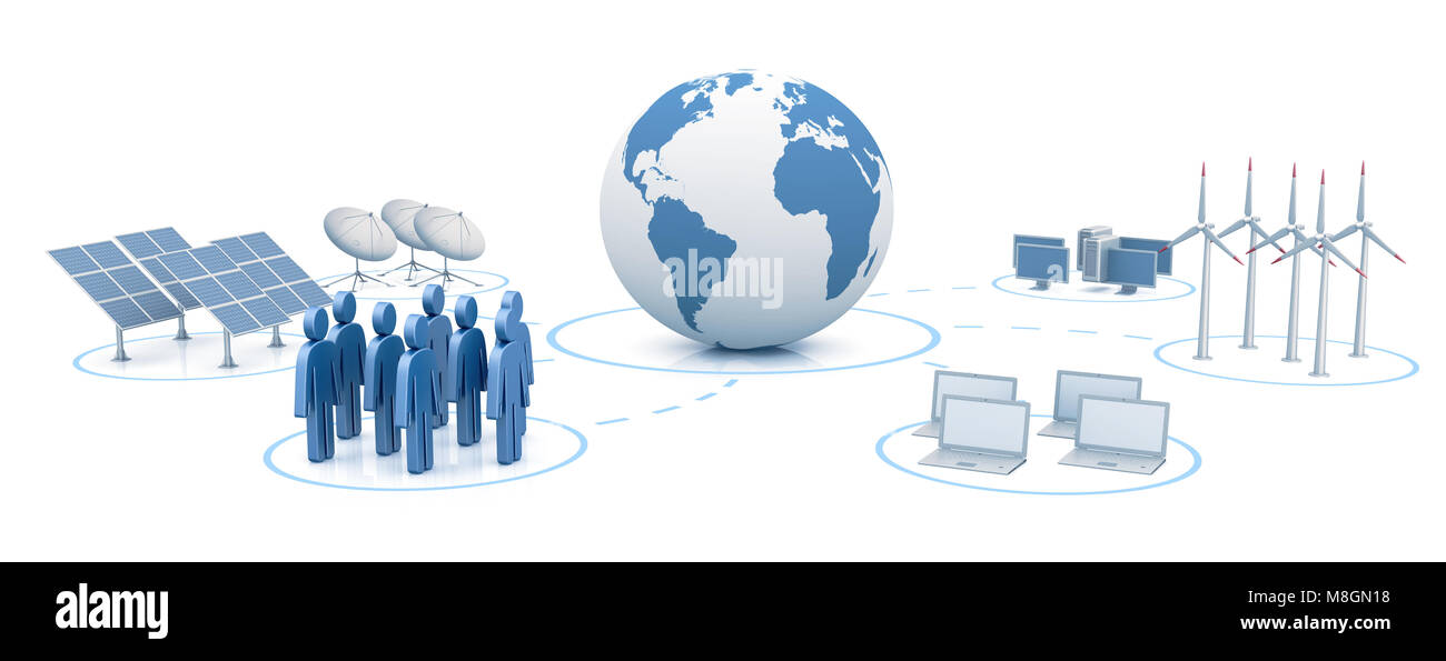 Internet global network Cut Out Stock Images & Pictures - Alamy