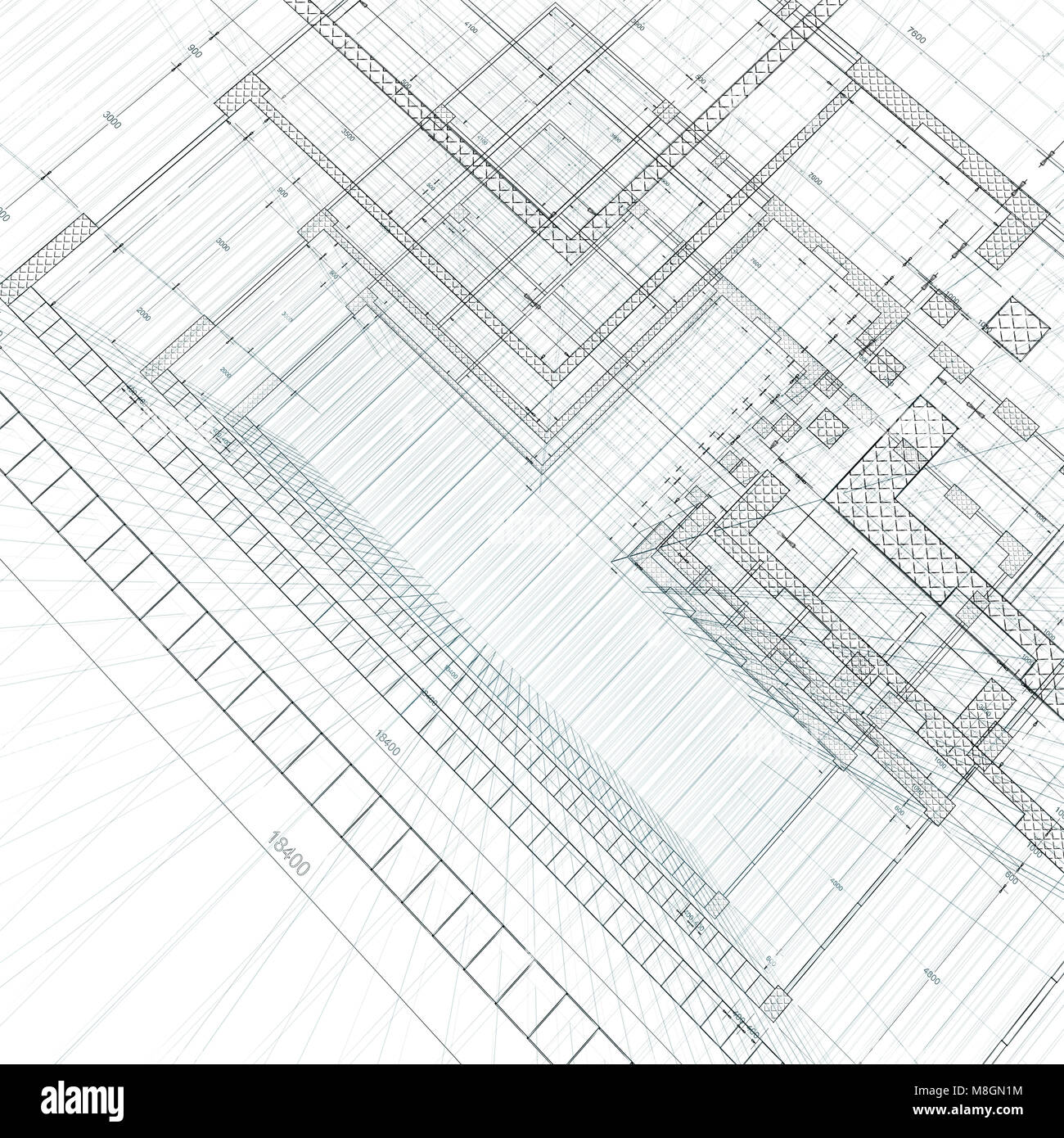 Architecture engineering construction 3d rendering Stock Photo - Alamy