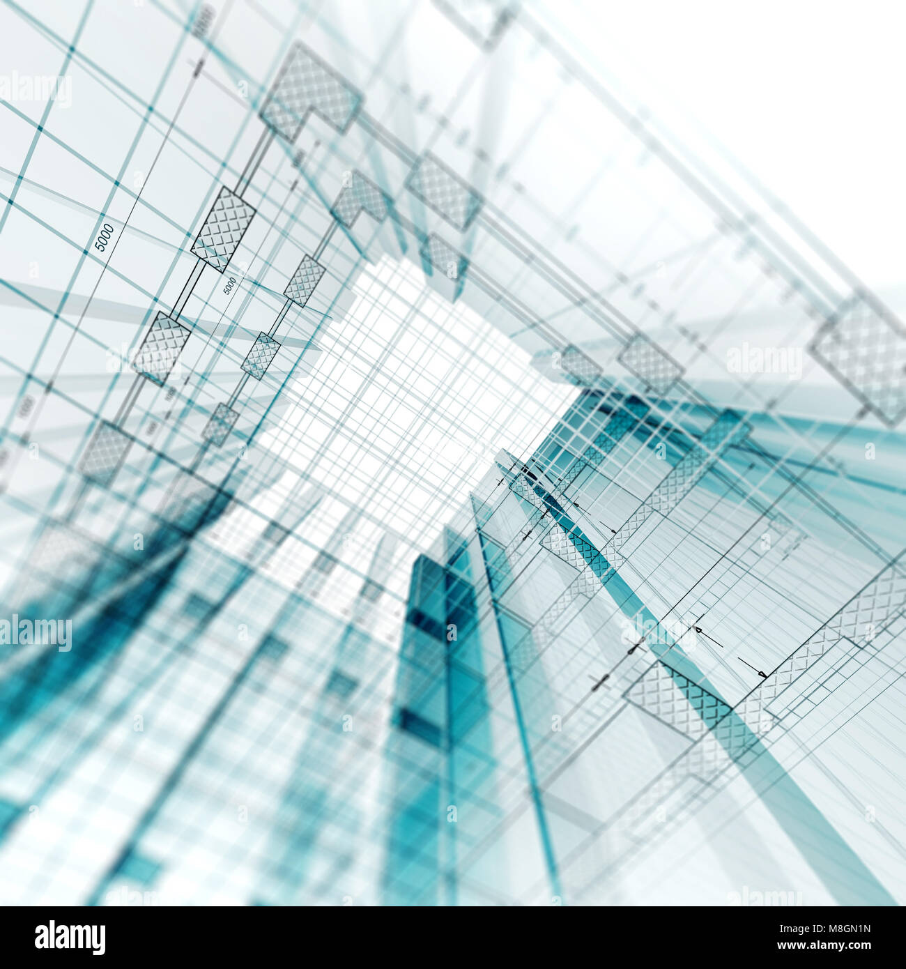 Architecture engineering construction 3d rendering Stock Photo - Alamy