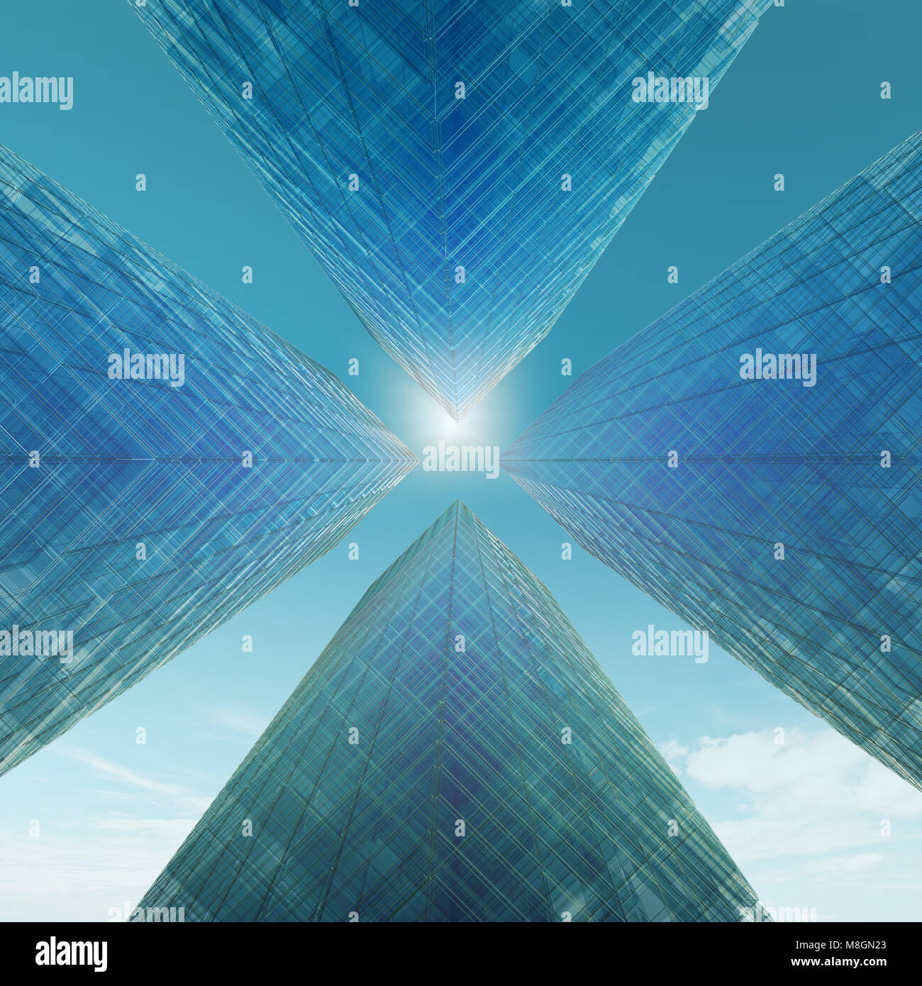 3d abstract skyscrapers hi-res stock photography and images - Alamy