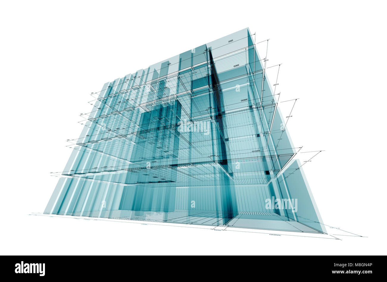 Building engineering construction 3d rendering Stock Photo - Alamy