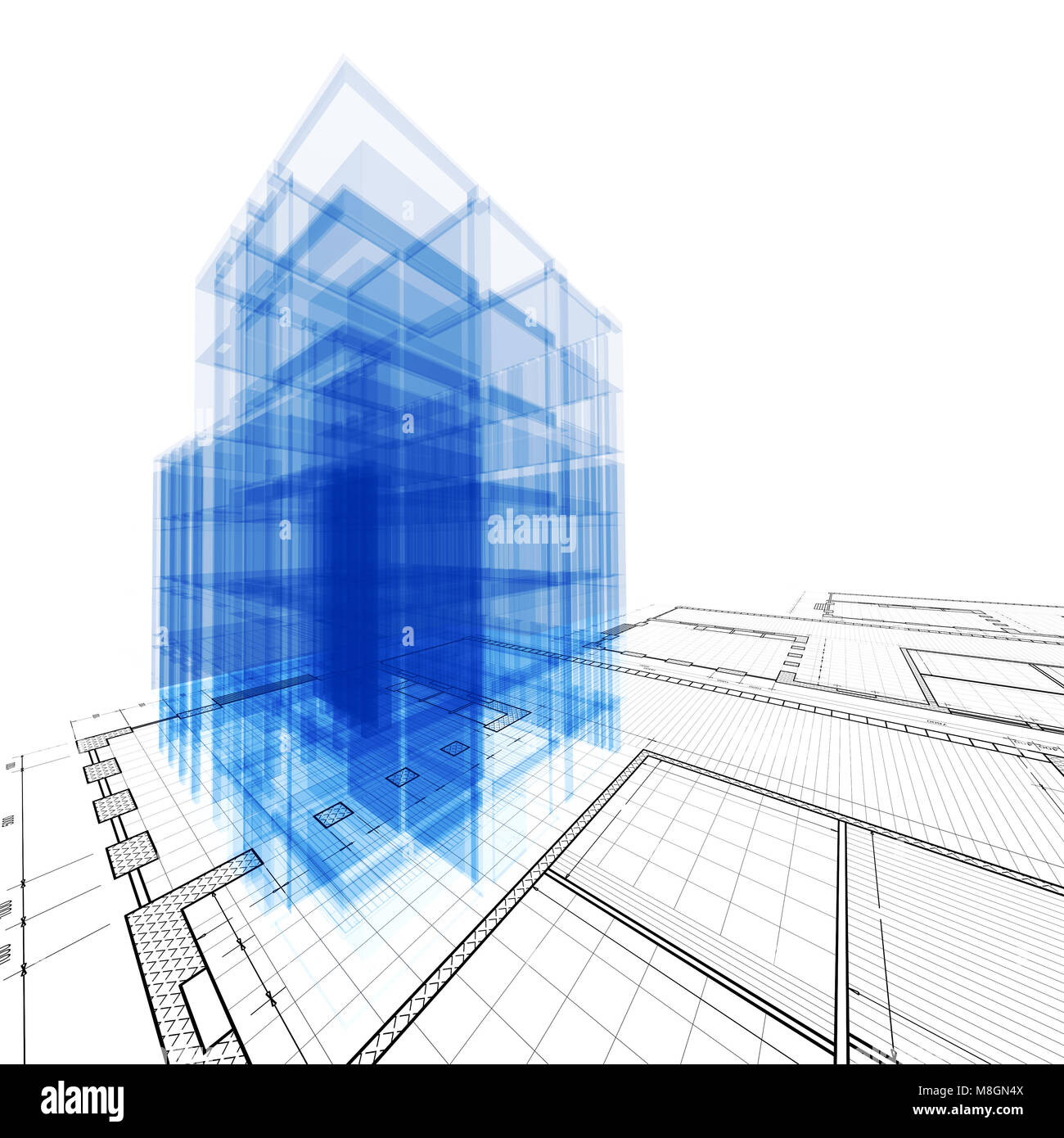 Architecture engineering construction 3d rendering Stock Photo - Alamy