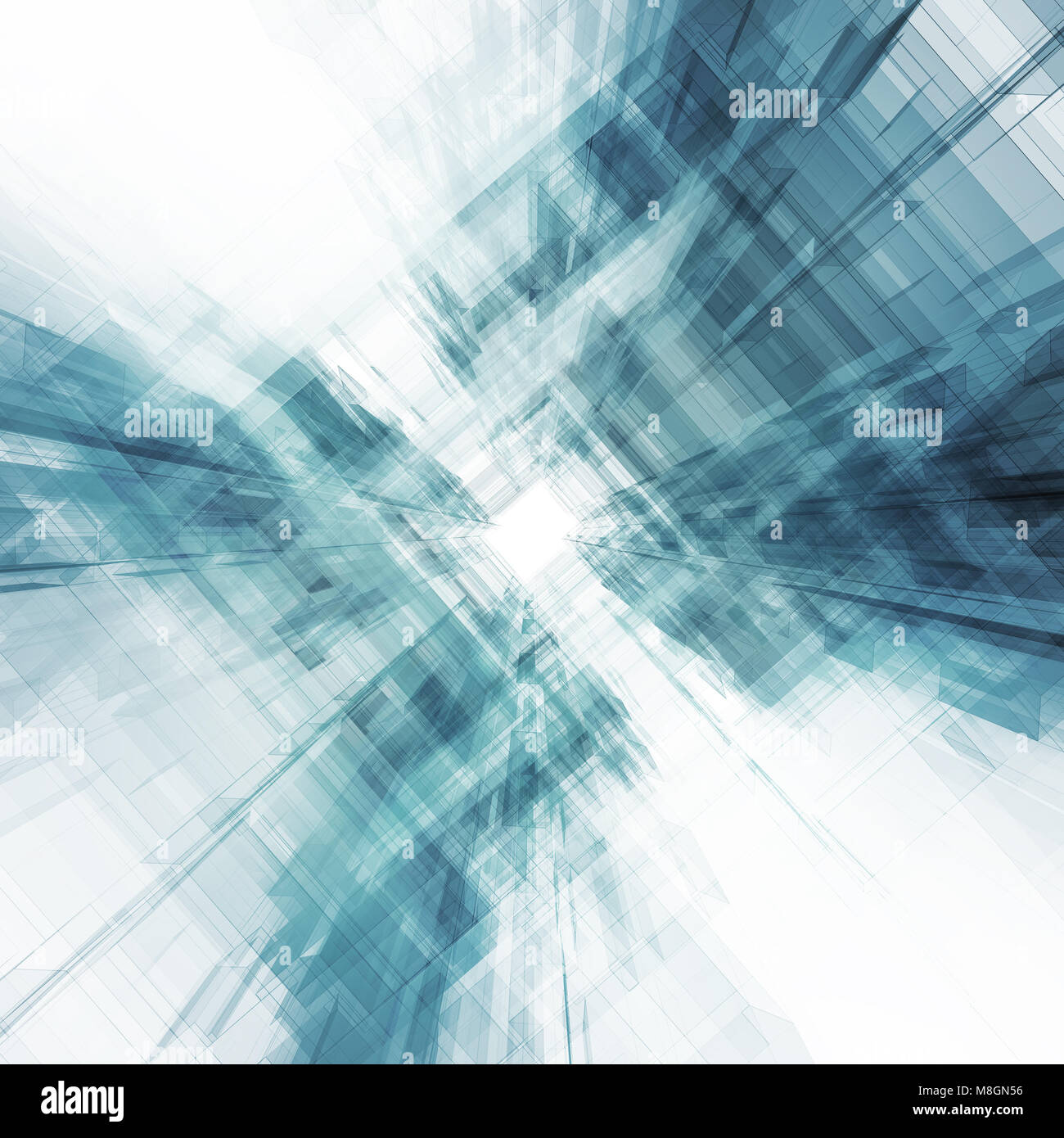 Abstract architecture 3d rendering Stock Photo - Alamy