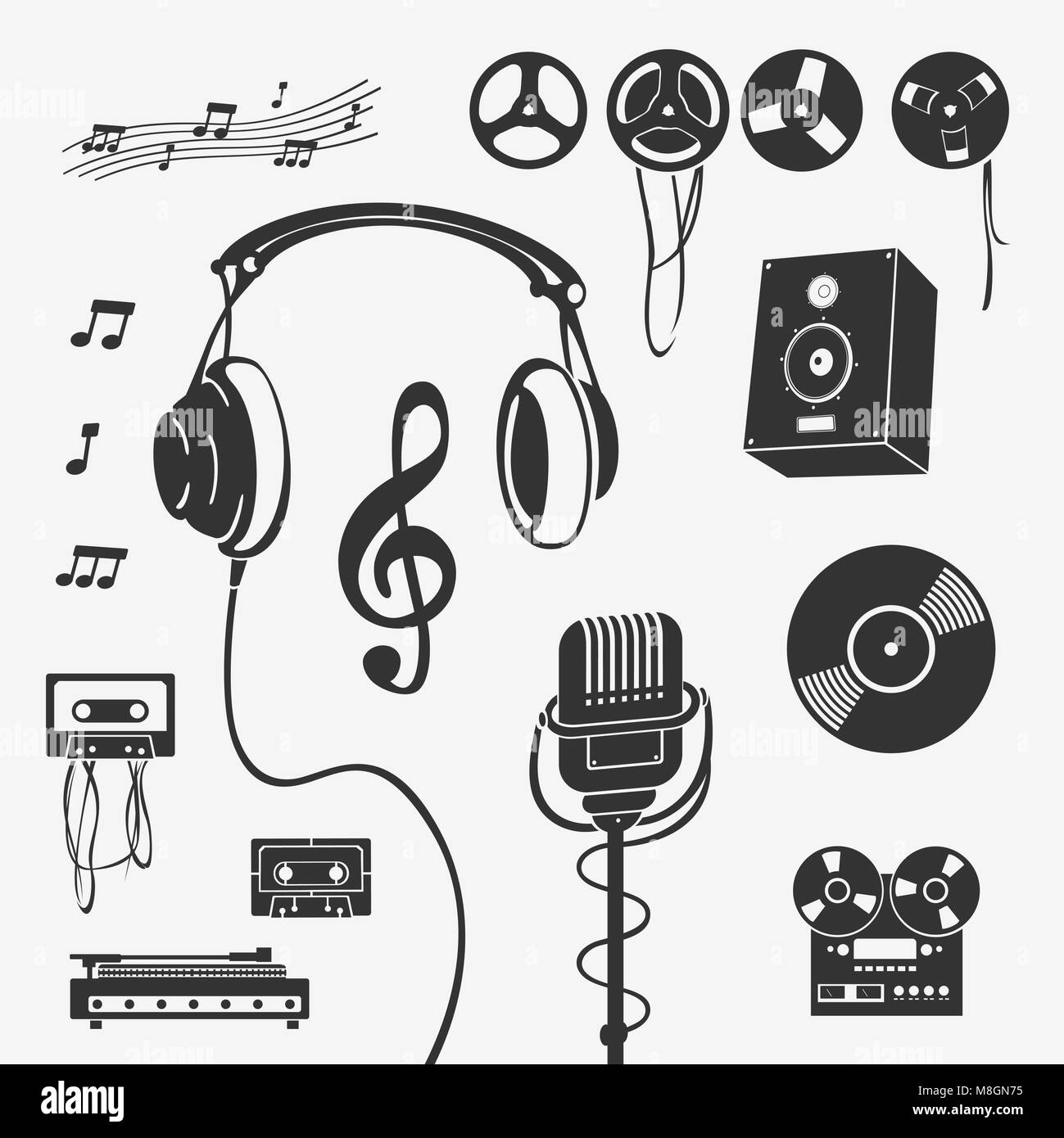 Set of Symbols Musical Instrument Stock Vector Image & Art - Alamy