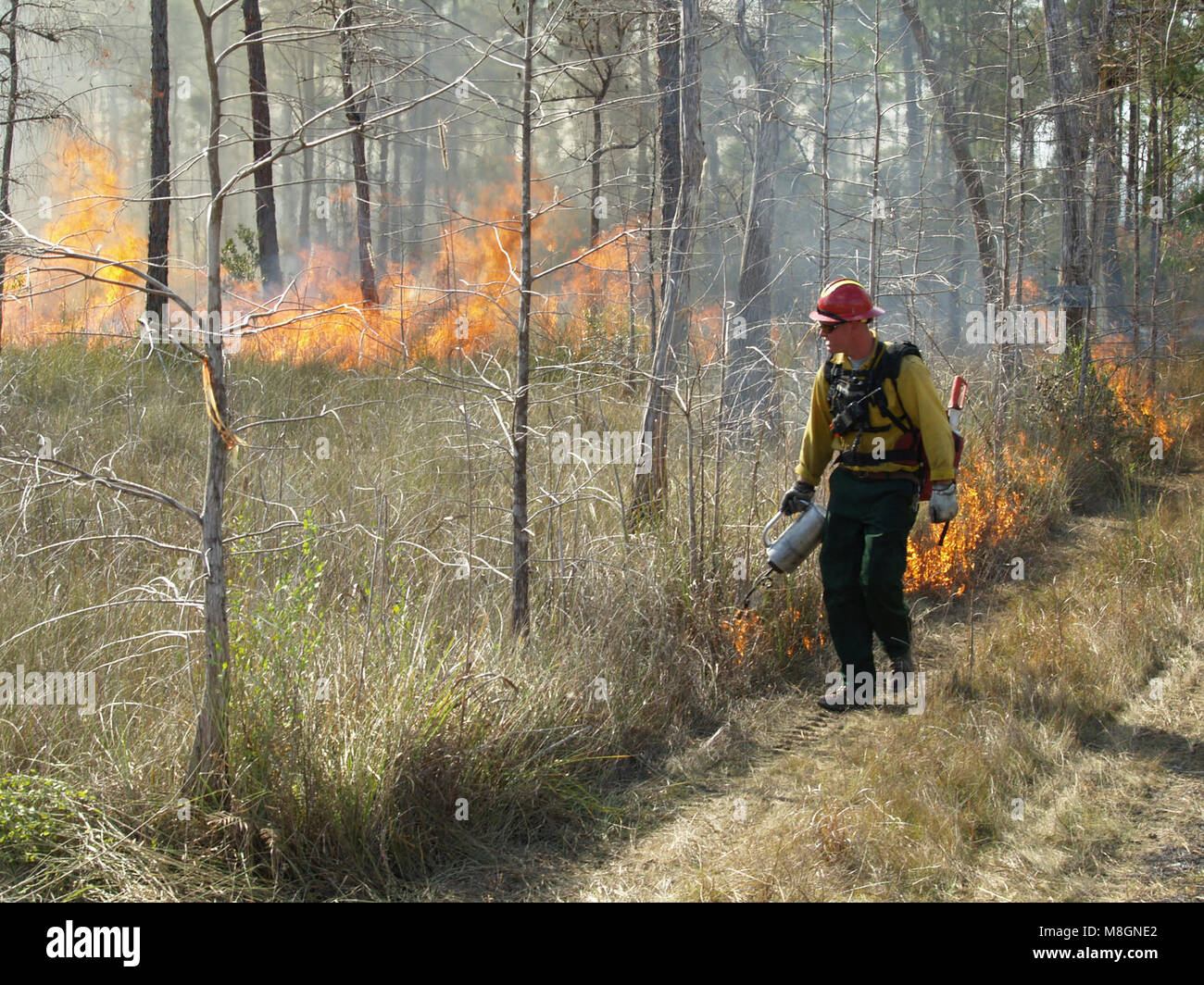 Firefighter drip torch hi-res stock photography and images - Alamy