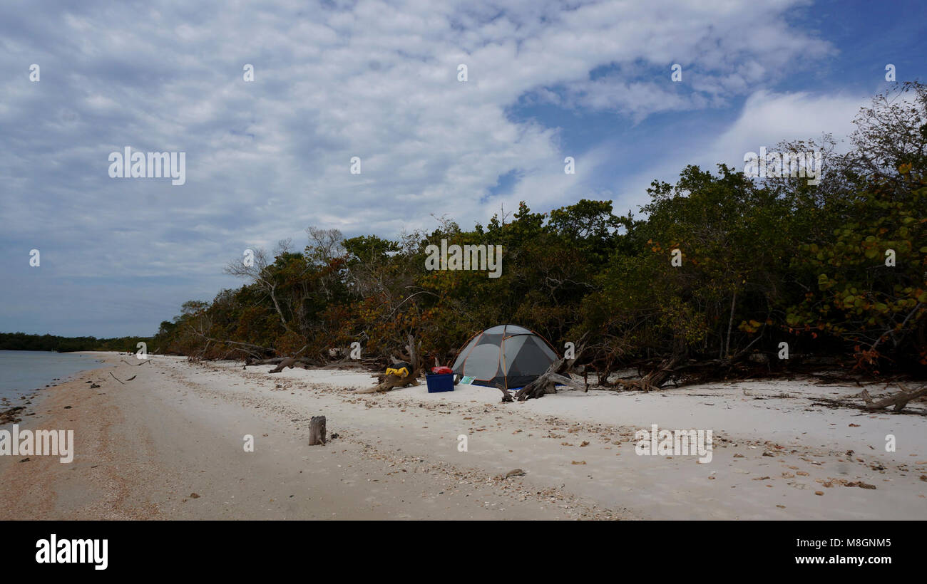 Camping on Picnic Key in EVER Stock Photo - Alamy