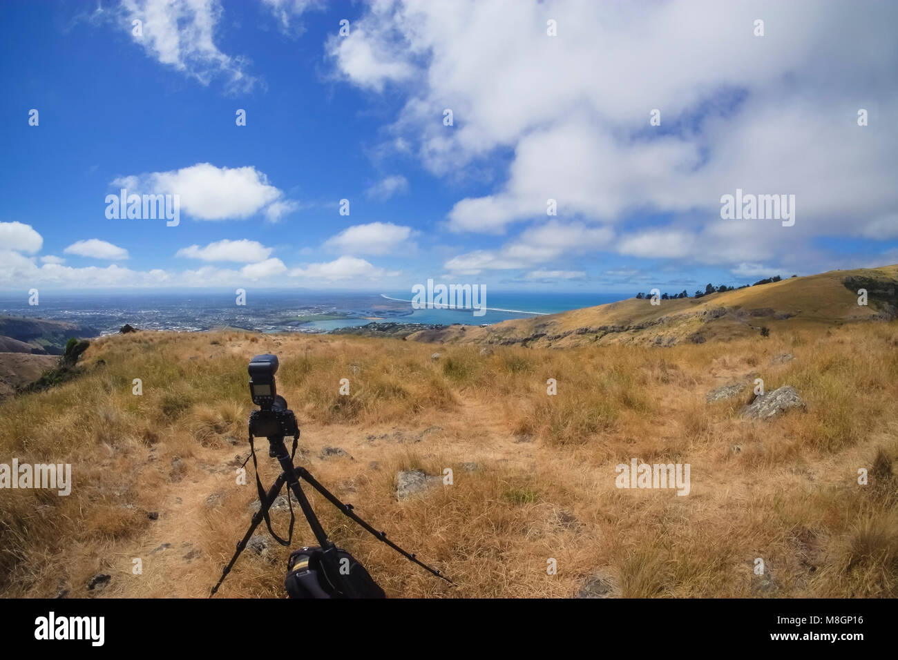 Beautiful scenery from Christchurch Gondola Station at the top of Port ...