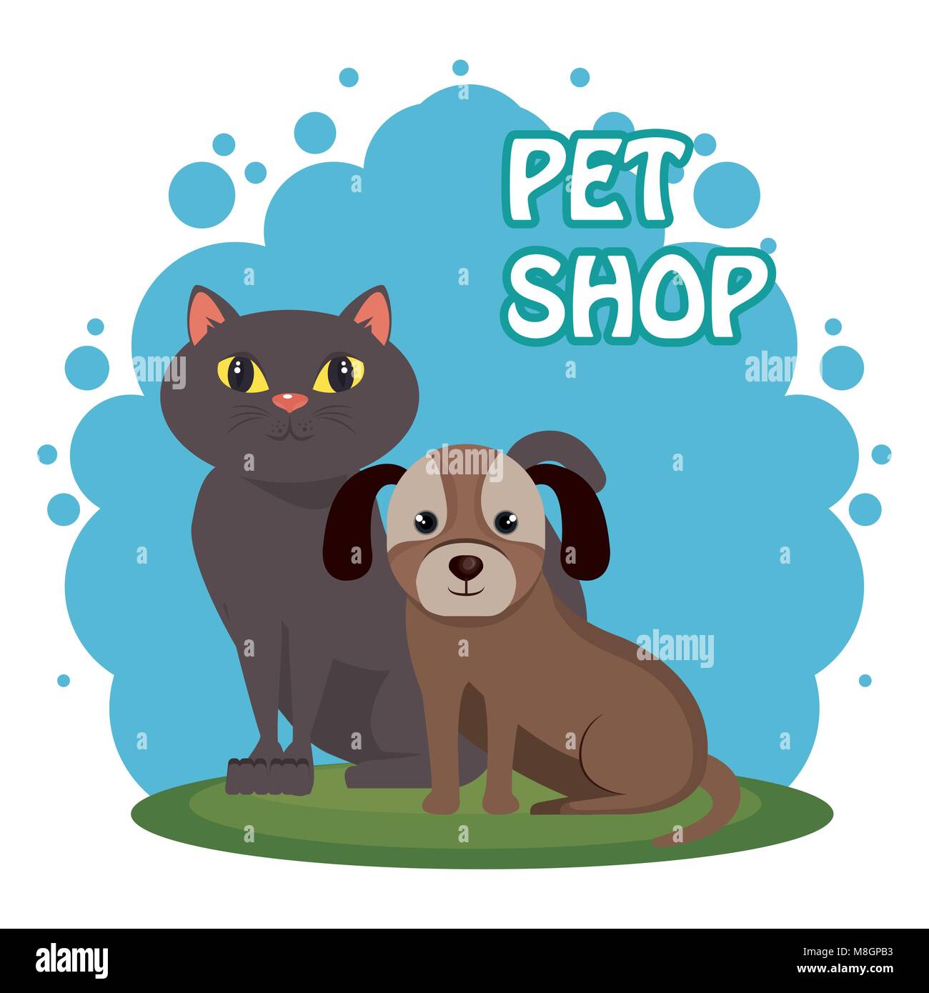 cute mascots pet shop icons vector illustration design Stock Vector ...