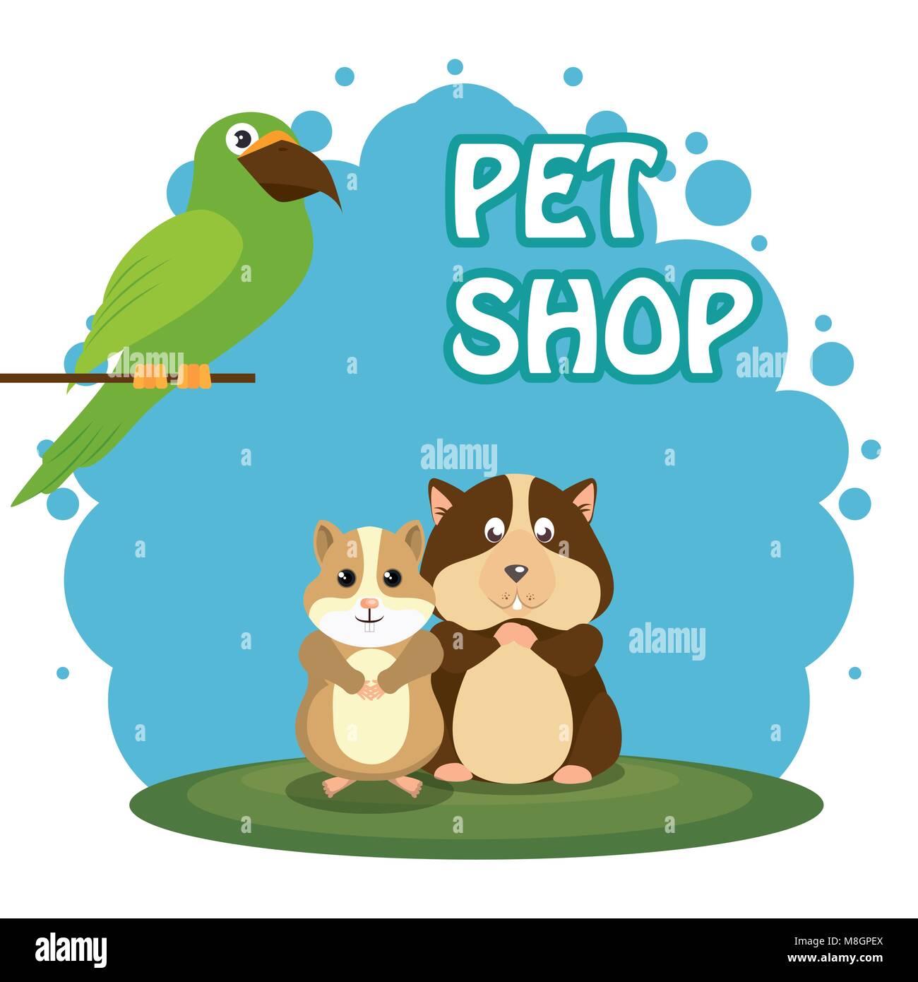 cute mascots pet shop icons vector illustration design Stock Vector ...