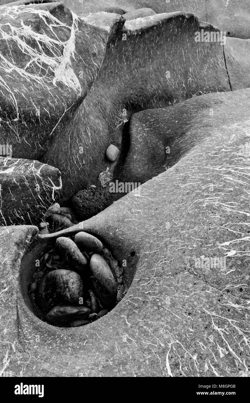 Black basalt lava Black and White Stock Photos & Images - Alamy