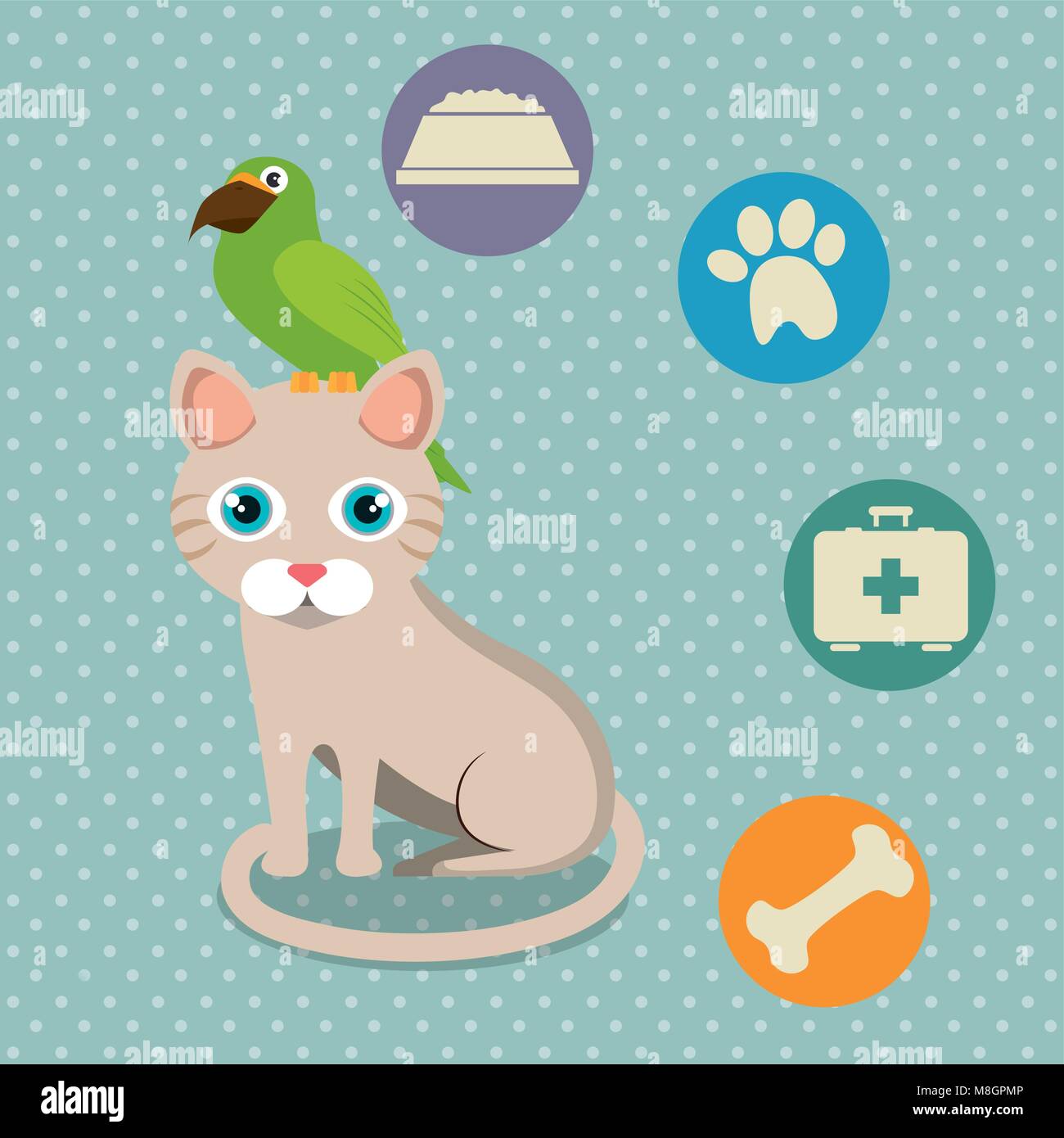 cute mascots pet shop icons vector illustration design Stock Vector ...