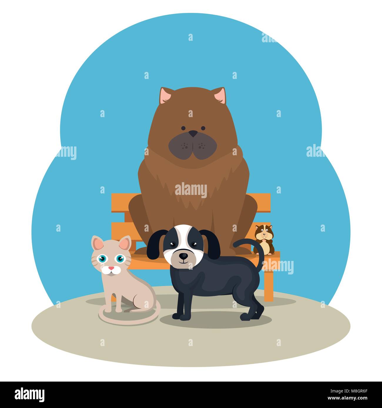 cute mascots pet shop icons vector illustration design Stock Vector ...