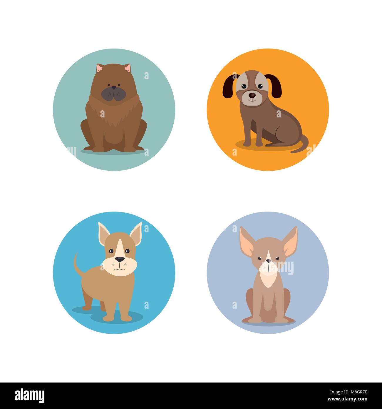 group of dog breeds vector illustration design Stock Vector Image & Art ...