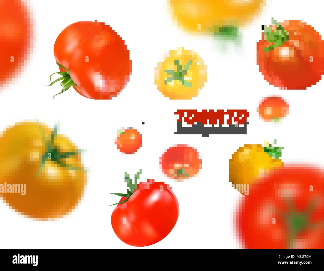 Flying tomatoes illustration Stock Vector Images - Alamy