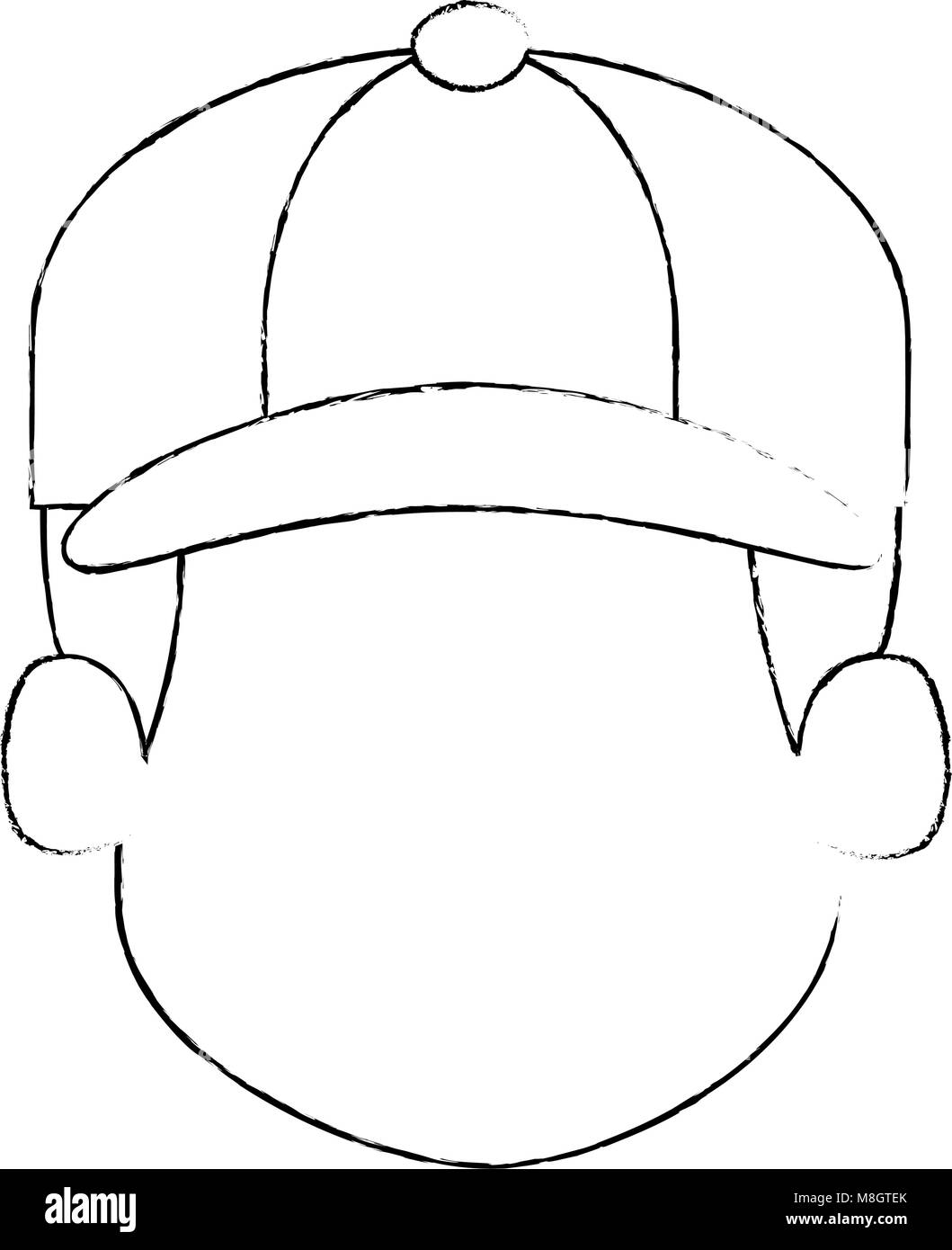 happy little boy head character vector illustration design Stock Vector ...