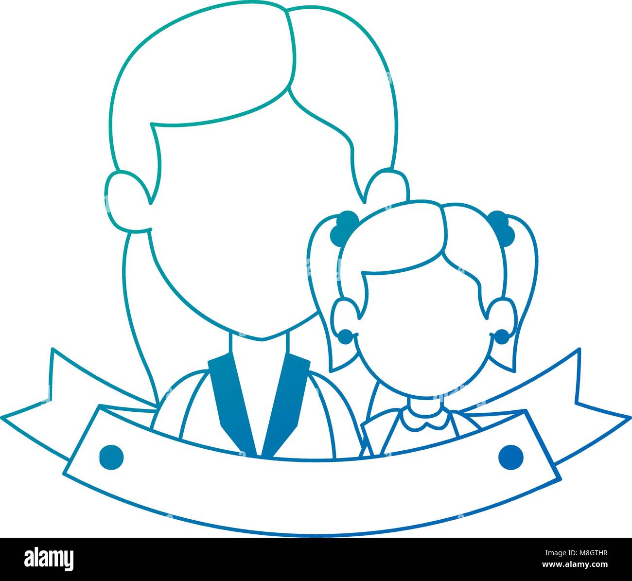mom with daughter avatar characters vector illustration design Stock ...