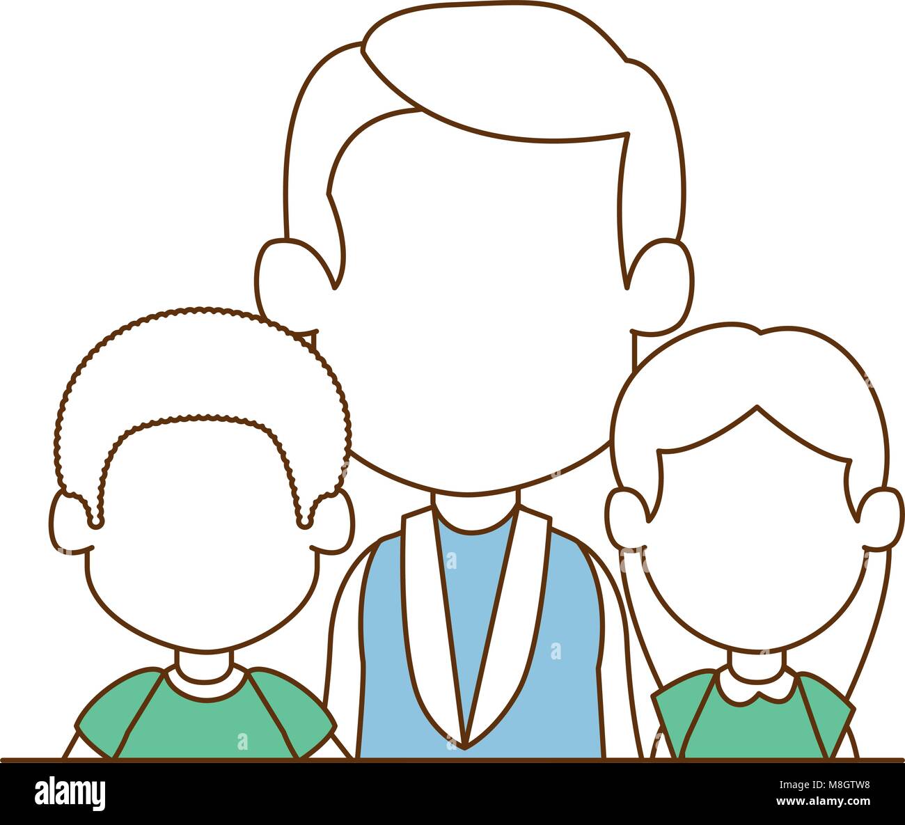doctor with kids characters vector illustration design Stock Vector ...
