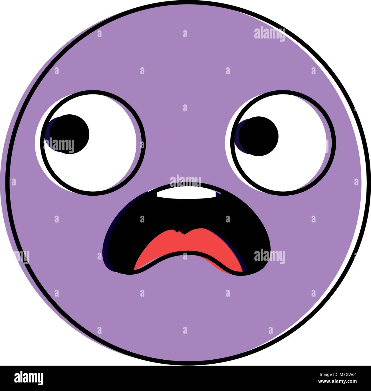 emoticon circular face kawaii character vector illustration design ...