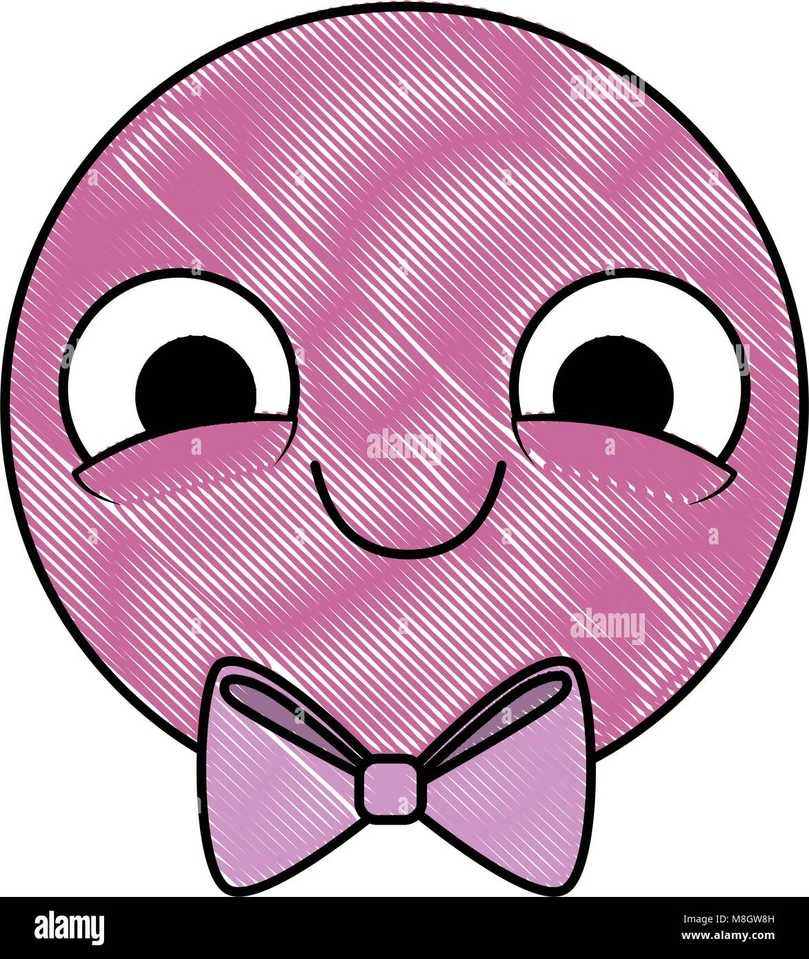 emoticon circular face kawaii character vector illustration design ...