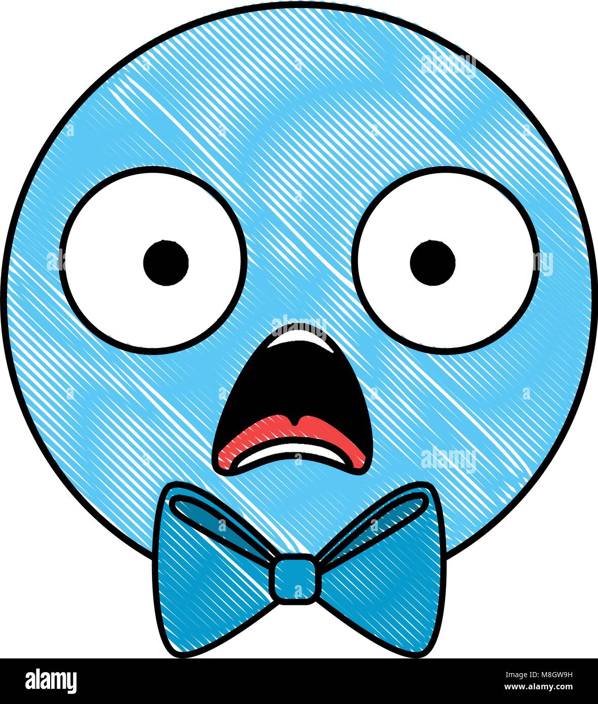 emoticon circular face kawaii character vector illustration design ...