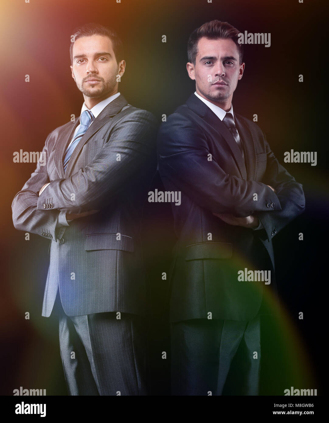 portrait of two business partners Stock Photo - Alamy