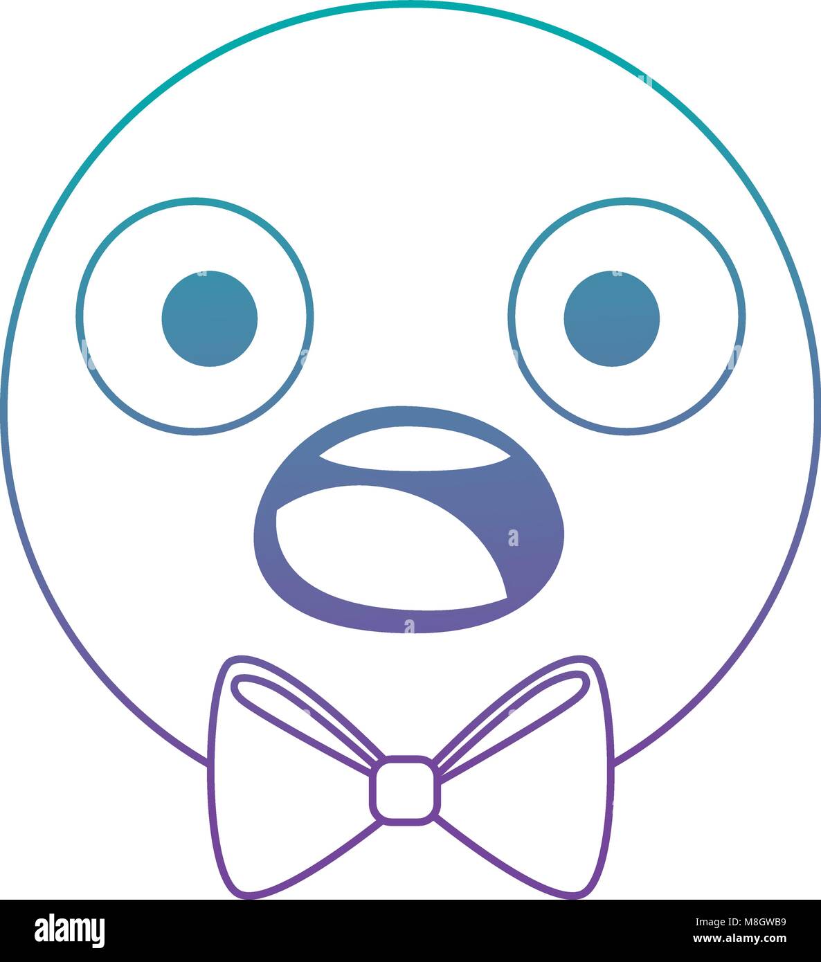 emoticon circular face kawaii character vector illustration design ...