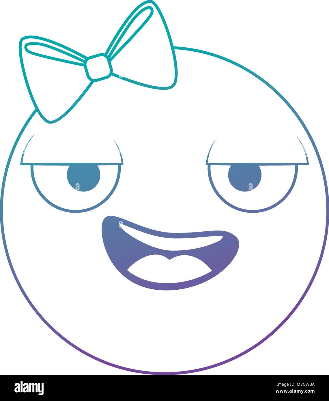 emoticon circular face kawaii character vector illustration design ...