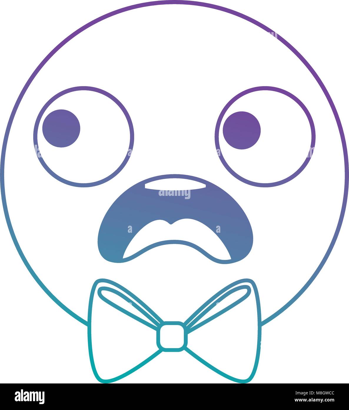 emoticon circular face kawaii character vector illustration design ...