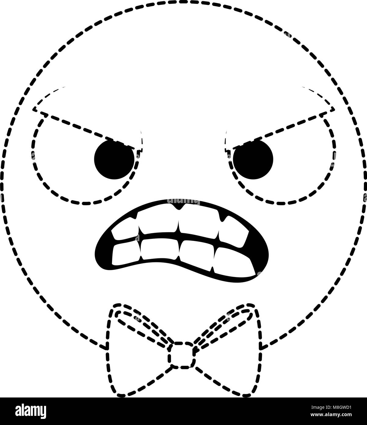 emoticon circular face kawaii character vector illustration design ...