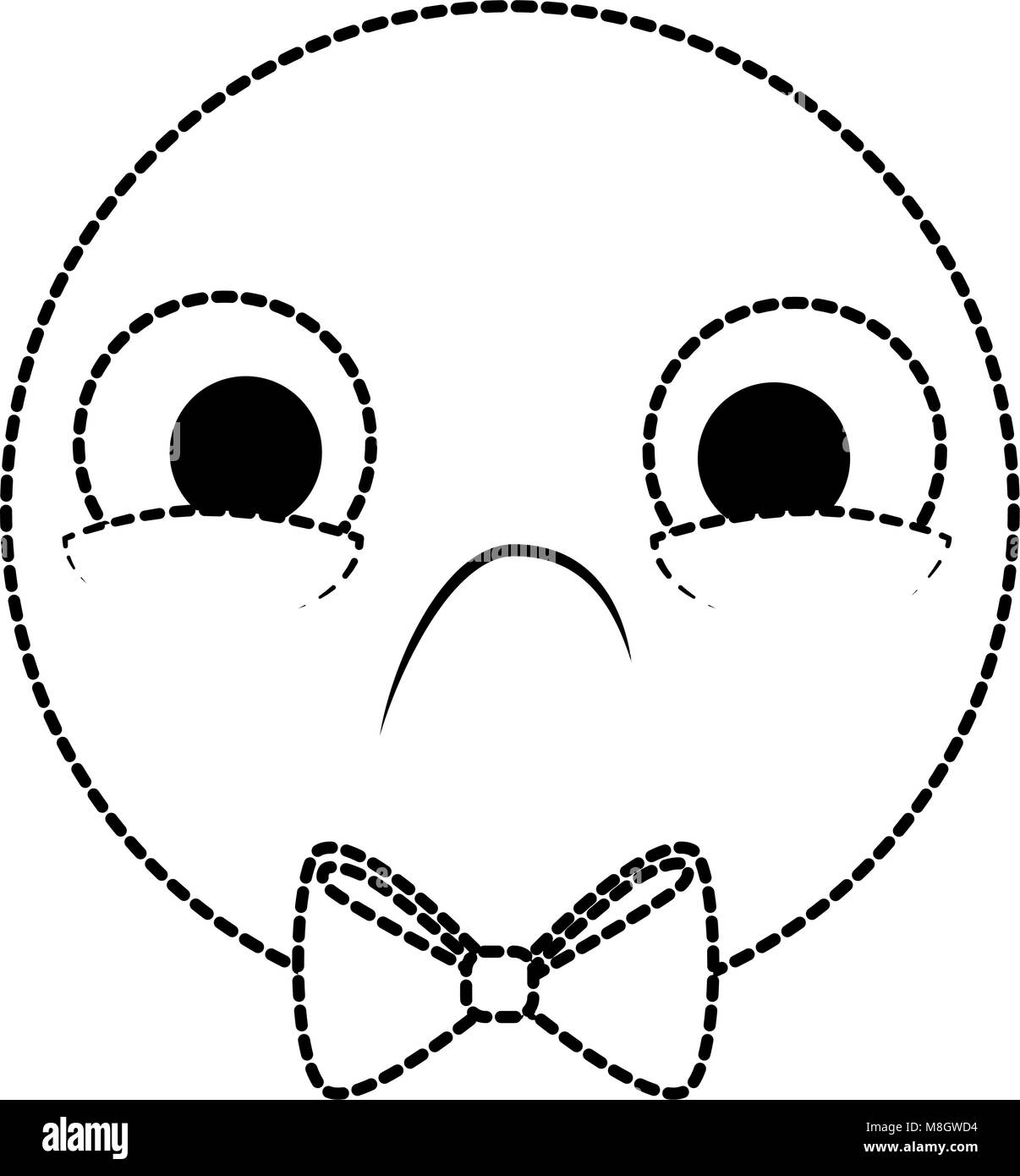 emoticon circular face kawaii character vector illustration design ...