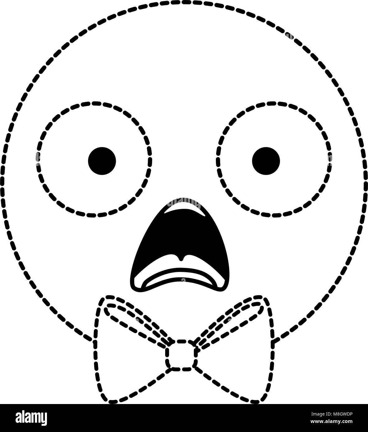 emoticon circular face kawaii character vector illustration design ...