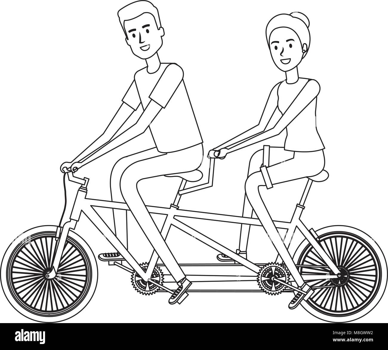 Modern tandem bike design hi-res stock photography and images - Alamy