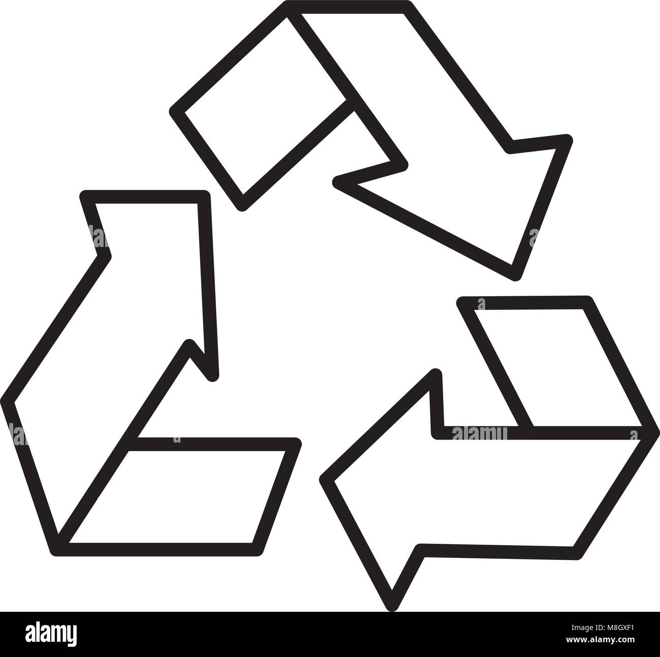 recycle arrows symbol icon vector illustration design Stock Vector ...