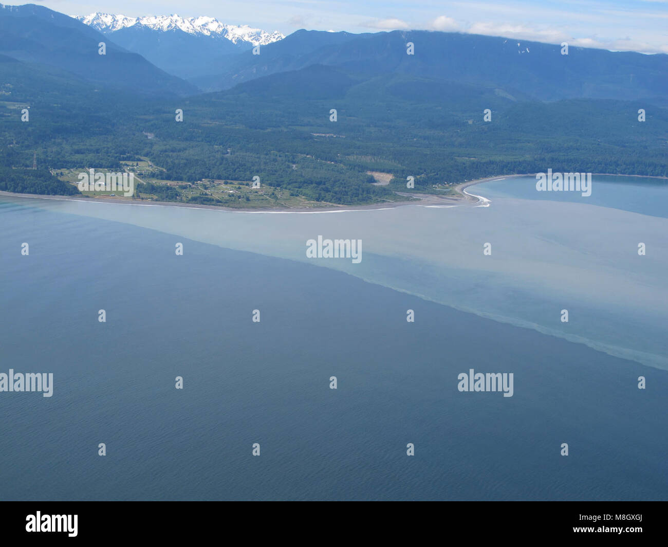 Elwha river nearshore silt drift Stock Photo - Alamy