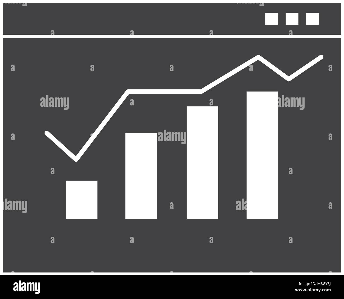 template webpage with bars statistics vector illustration design Stock ...