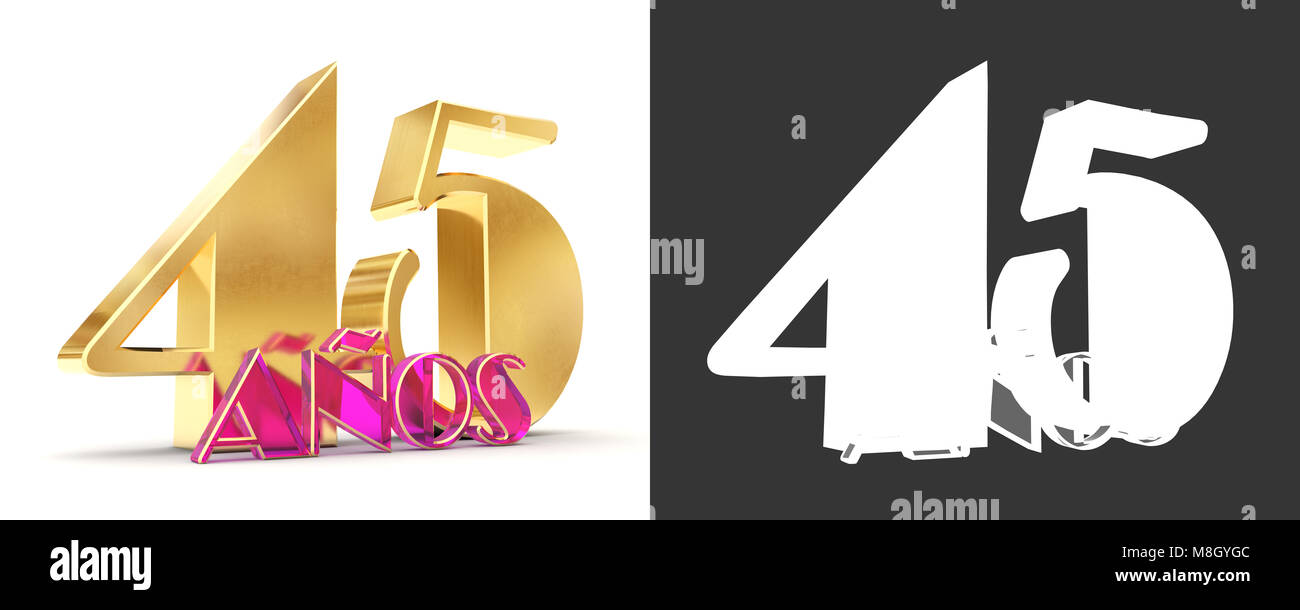 Number forty five years (45 years) celebration design. Anniversary ...